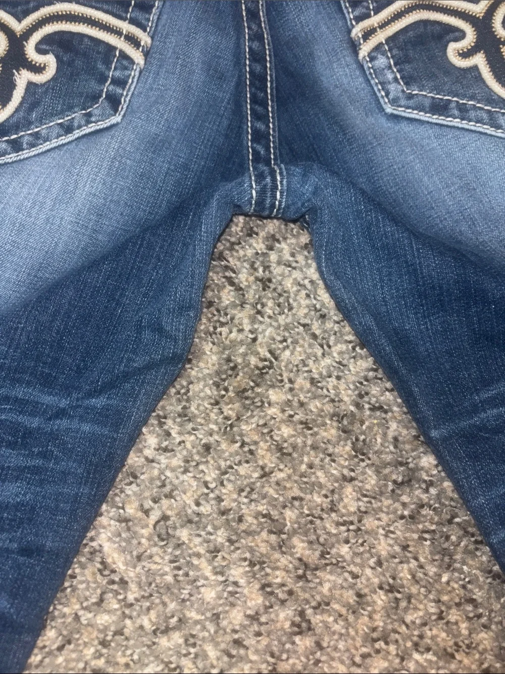 Rock Revival | Jeans | Rock Revival Blue Washed Denim Capri With ...